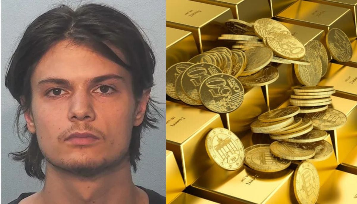 Killer caught on camera trading stolen gold coins for a bullion bar