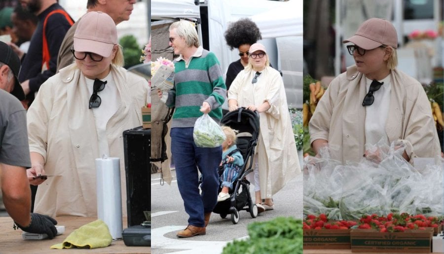Sia spotted barefaced and without her signature wig at LA market