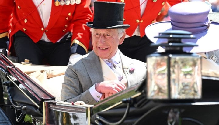 King Charles and Queen Camilla visit King's Trust stand at Royal Ascot
