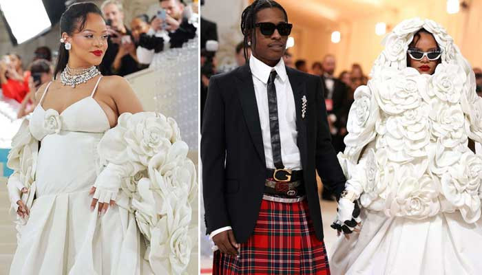 Rihanna is the epitome of beauty in white on Met Gala 2023 red carpet ...