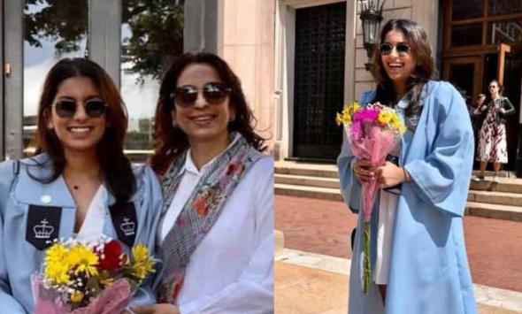 Juhi Chawla feels 'happy and proud' as daughter Jahnavi Mehta graduates ...