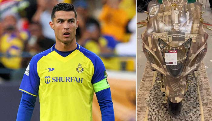 Cristiano Ronaldo received gold-plated sports bike from Saudi ...