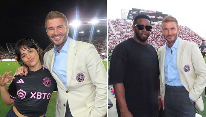 David Beckham clicks snaps with Lionel Messi celebrity fans P Diddy ...