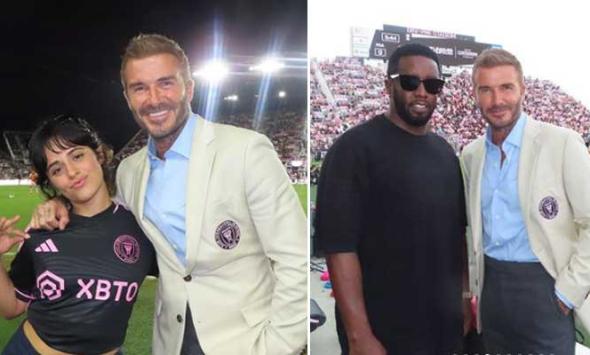 David Beckham clicks snaps with Lionel Messi celebrity fans P Diddy ...