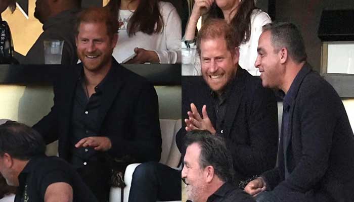 Prince Harry looks 'like an excited' child in Meghan Markle's absence ...
