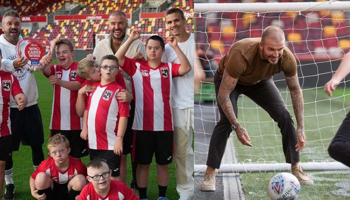 David Beckham and son Romeo honor Allan Cockram with Unsung Heroes award