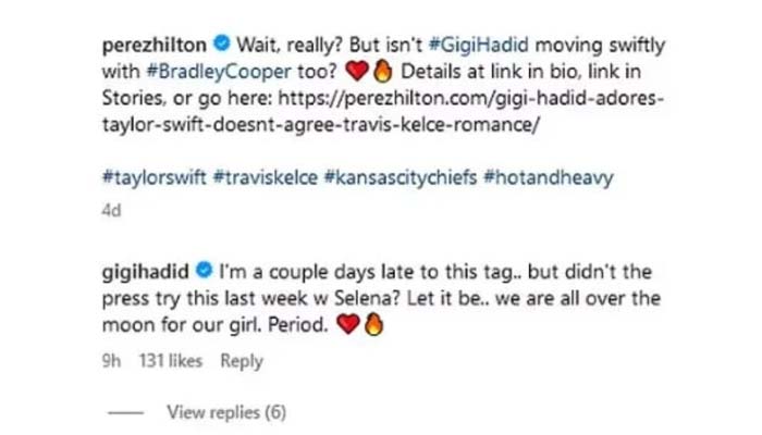 Gigi Hadid slams tabloids for misreporting her stance about Taylor Swift, Travis Kelce romance