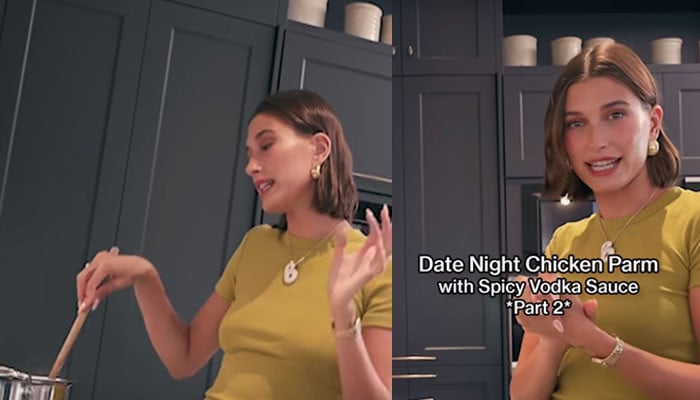 Watch: Hailey Bieber uploads remaining part of Chicken Parmesan recipe