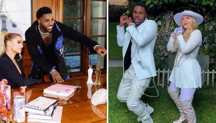 Paris Hilton stars in Jason Derulo, Meghan Trainor ‘iconic’ music video ...