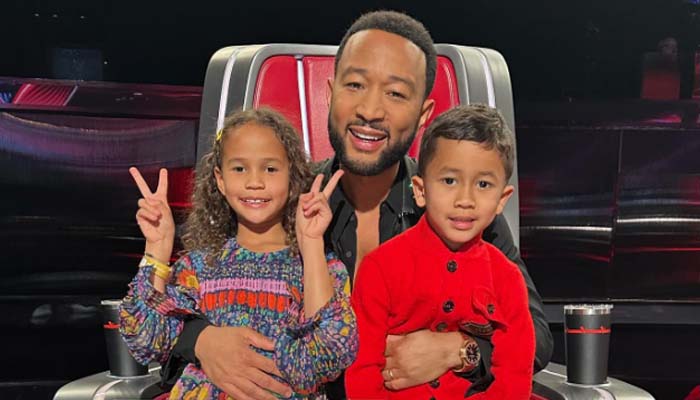 John Legend steals the spotlight in iconic red chair from 'The Voice' set