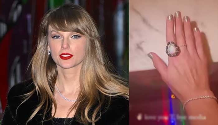 Taylor Swift reveals person behind her giant opal ring gift, 'this is ...