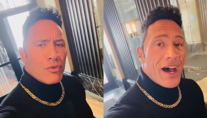 Watch: Dwayne Johnson surprises fans by recreating his iconic meme look