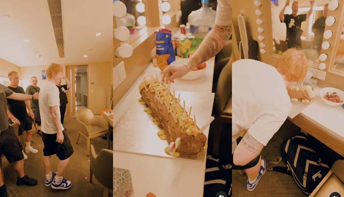 Ed Sheeran celebrates birthday with 'Colin the Caterpillar' cake