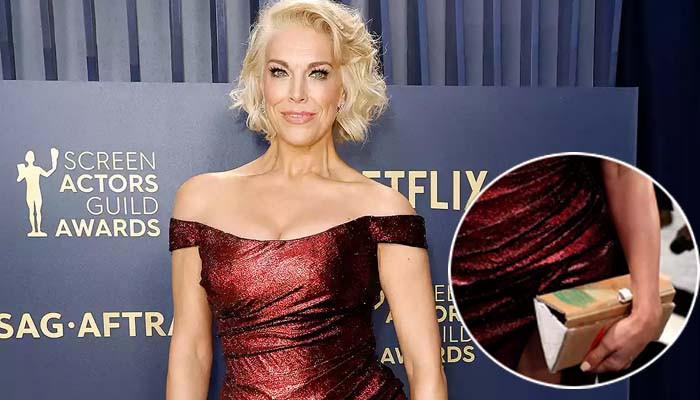 Ted Lasso Star Hannah Waddingham Rocks Handmade Purse At Sag Awards