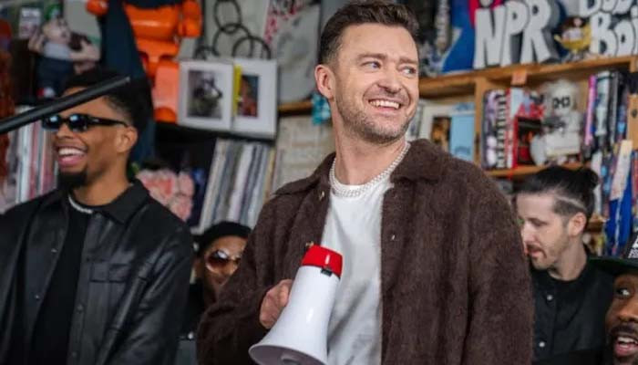 Justin Timberlake performs throwback classics in NPR's Tiny Desk concert