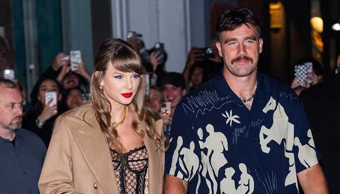 Taylor Swift’s beau Travis Kelce reacts over her surprise TEU performance