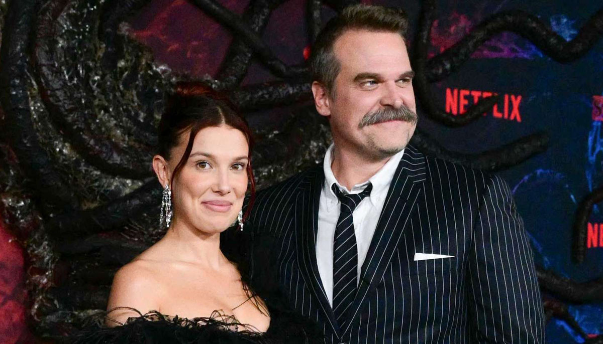 Millie Bobby Brown, David Harbour share friendly moment despite ...